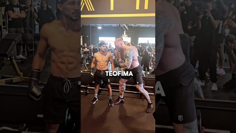 bodybuilder vs boxer in the gym video