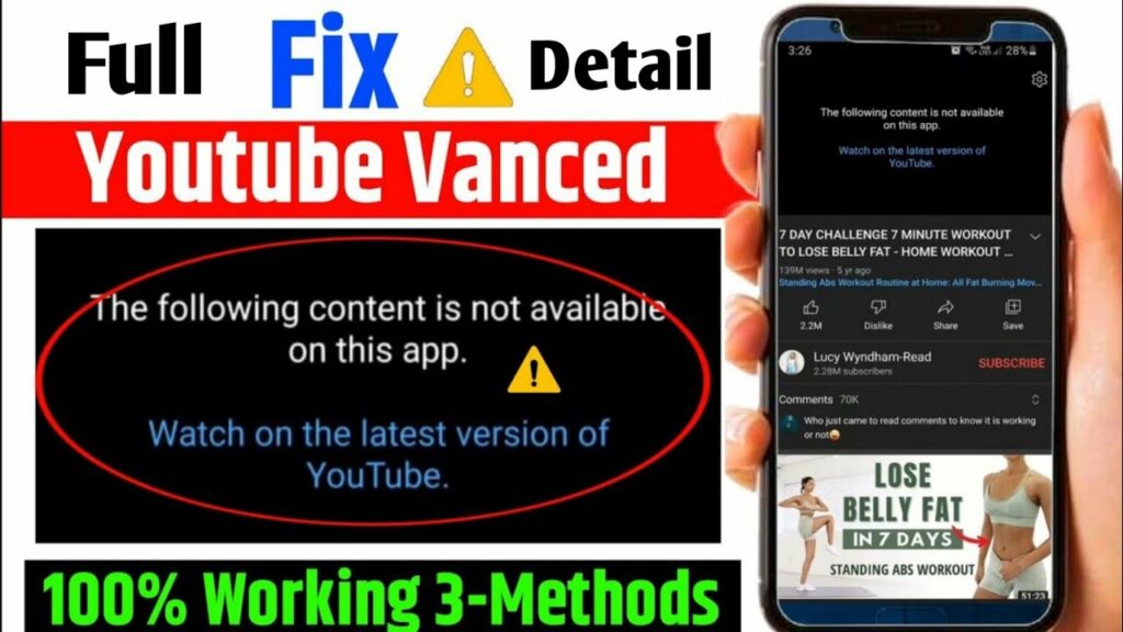 youtube vanced video not available