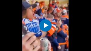 Oilers Fan Flashes Crowd | Ice hockey fan goes viral after flashing crowd