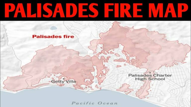 Pacific palisades fire map today